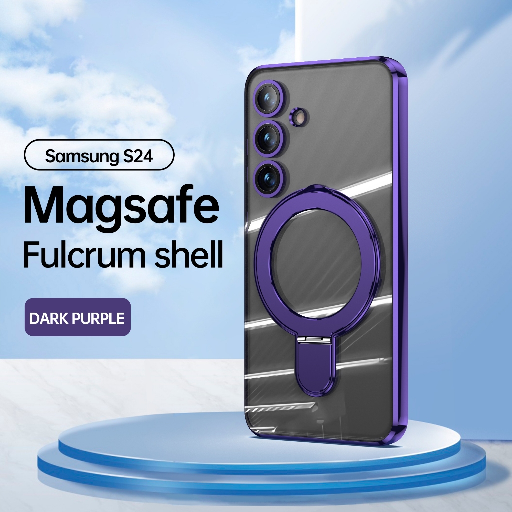 เคสโทรศัพท์มือถือ แบบใส ป้องกันเลนส์ พร้อมแหวนแม่เหล็ก สําหรับ Samsung ...