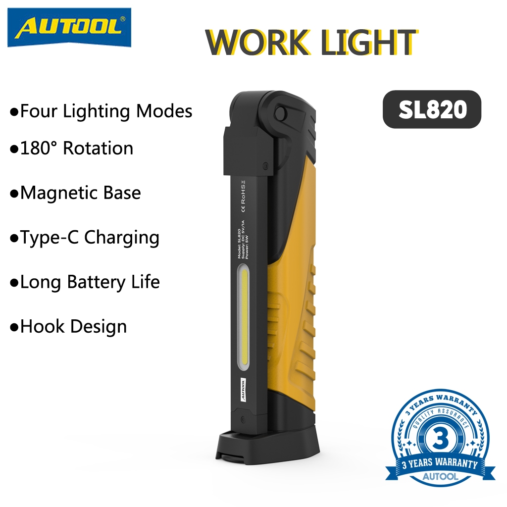 Autool SL820 ฐานไฟฉาย แบบชาร์จไฟได้ 12 ชั่วโมง สําหรับซ่อมรถยนต์ ...