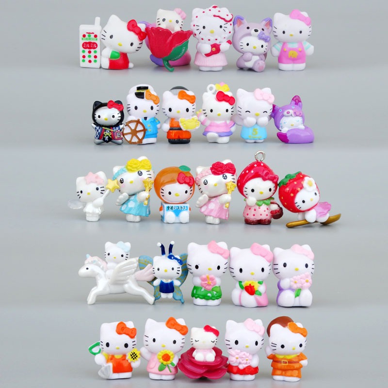 SANRIO โมเดลฟิกเกอร์ PVC รูปการ์ตูนแมว Hello Kitty Q Version Gashapon ...