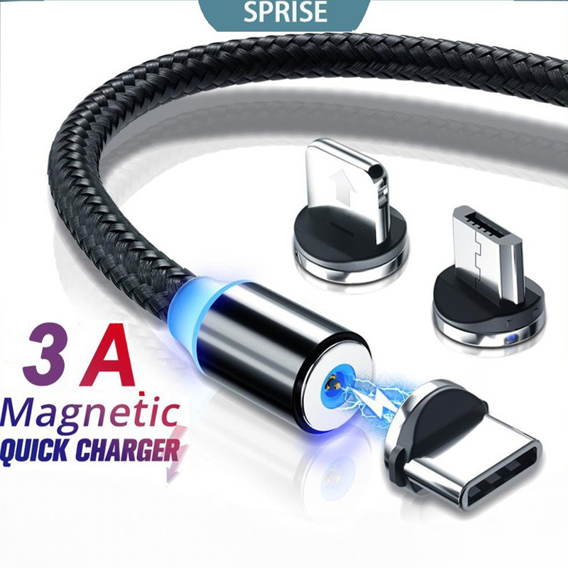 Sprise สายชาร์จแม่เหล็กพร้อมสายไฟพร้อม Micro USB Type-C สําหรับ iphone ...