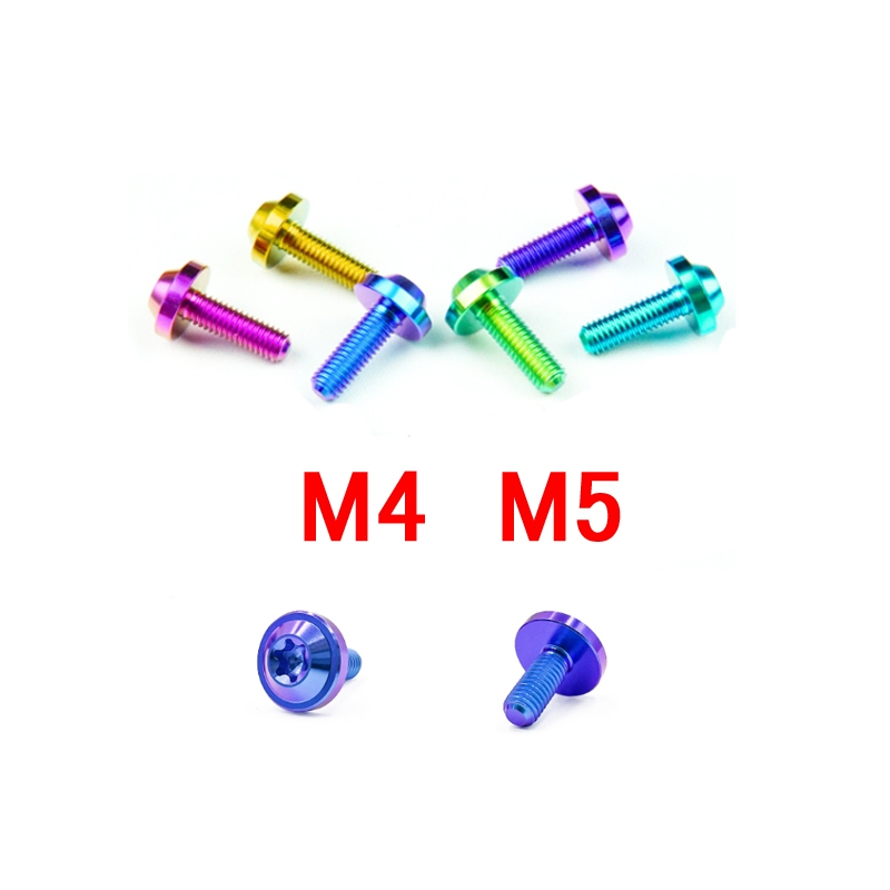 สกรูหัวร่มไทเทเนียม TC4/GR5 M4 M5 X 10 15 20 25 30 35 40 45 50 มม. สําหรับรถจักรยานยนต์ | Shopee ...