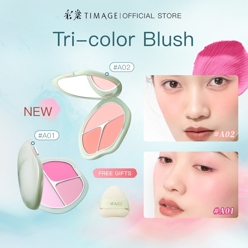 彩棠TIMAGE Blush Palette 3in1 บลัชออนพาเลท 3เฉดสี ปัดแก้ม ปัดแก้มผิวโกลว์ ...