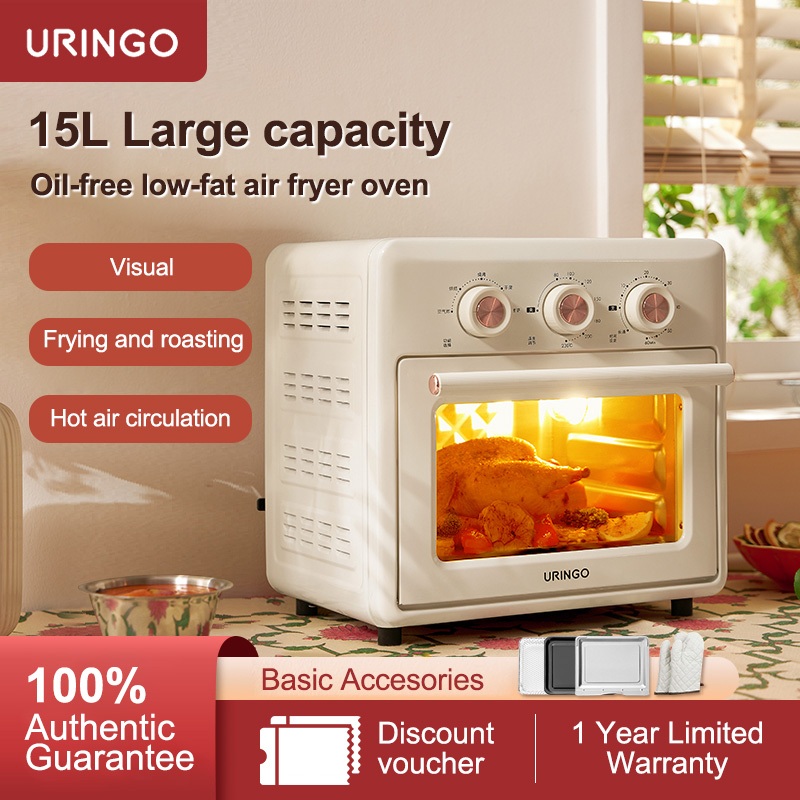 Uringo เตาอบทอดไร้น้ํามัน ควบคุมอุณหภูมิ 80-230 องศา 15 ลิตร | Shopee ...