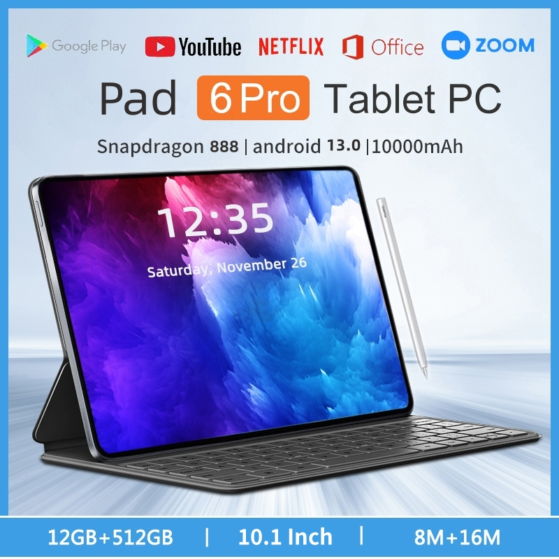 【รับประกัน 3 ปี】แท็บเล็ต Android Pad 6 Pro 12GB+512GB Snapdragon 888 ...