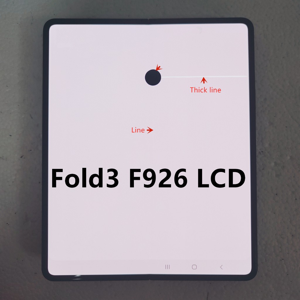จุดด่างพร้อยหน้าจอด้านในสําหรับ Samsung Z Fold3 F926 F926B LCD AMOLED Z พับ 3 5G จอแสดงผล LCD ...
