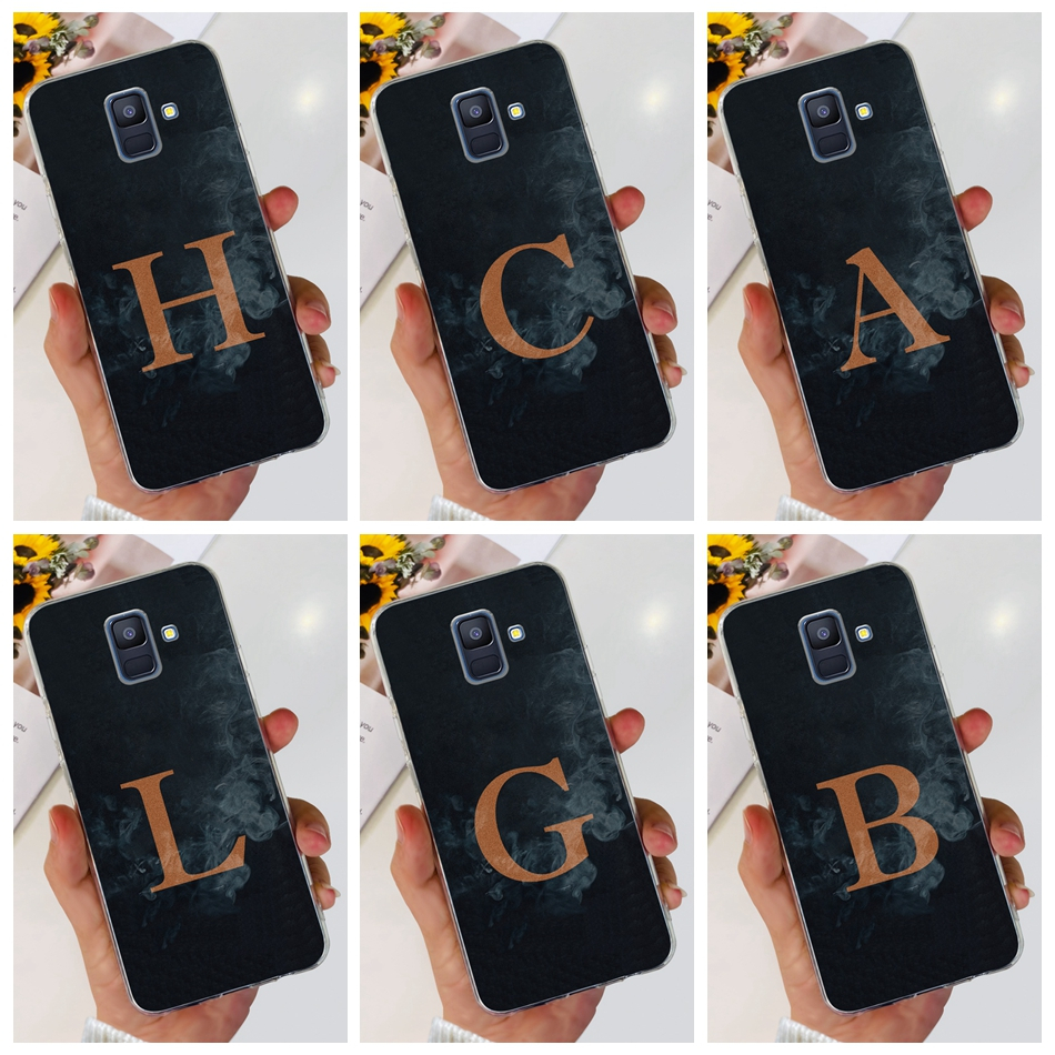 เคสโทรศัพท์ซิลิโคน TPU แบบนิ่ม ลายตัวอักษร สําหรับ Samsung Galaxy A6 (2018) SM-A600F A600G A6 ...