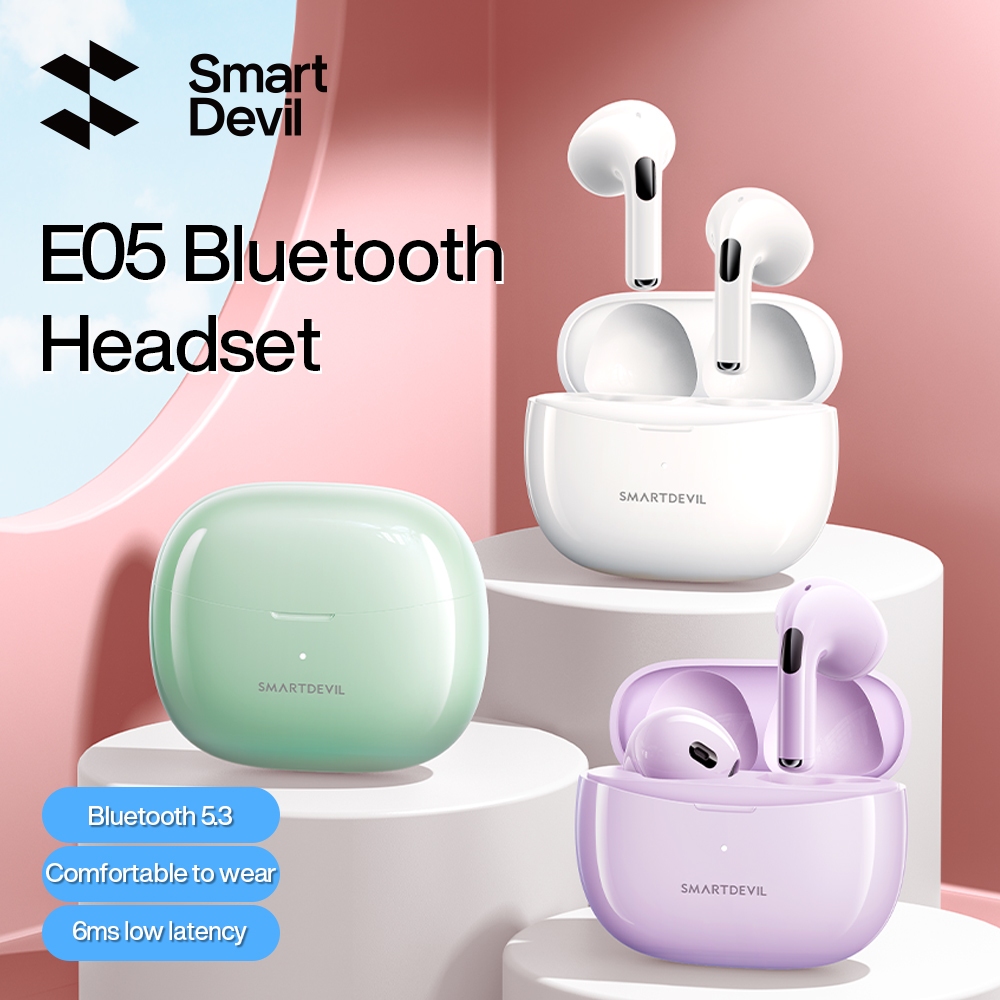 SmartDevil WM02 หูฟังบลูทูธไร้สาย E05 พร้อมระบบควบคุมแบบสัมผัส ตัดเสียงรบกวน แบตเตอรี่ยาว ...