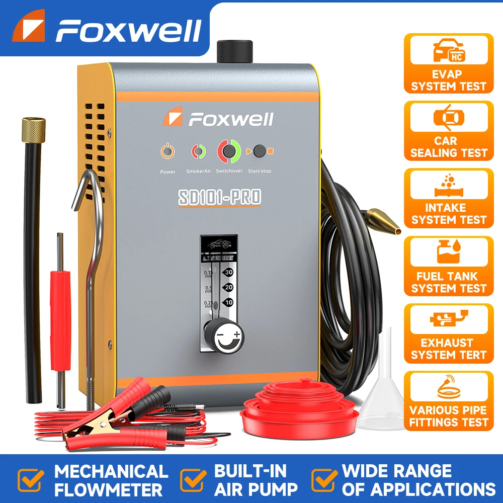 FOXWELL SD101 PRO เครื่องสร้างควัน เครื่องทดสอบการรั่วของระบบท่อใน ...