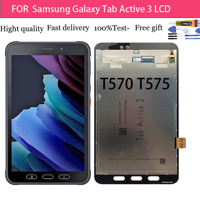 หน้าจอสัมผัส LCD แบบประกอบ สําหรับ Samsung Galaxy Tab Active 3 3rd Gen Active3 SM-T575 SM-T570 ...