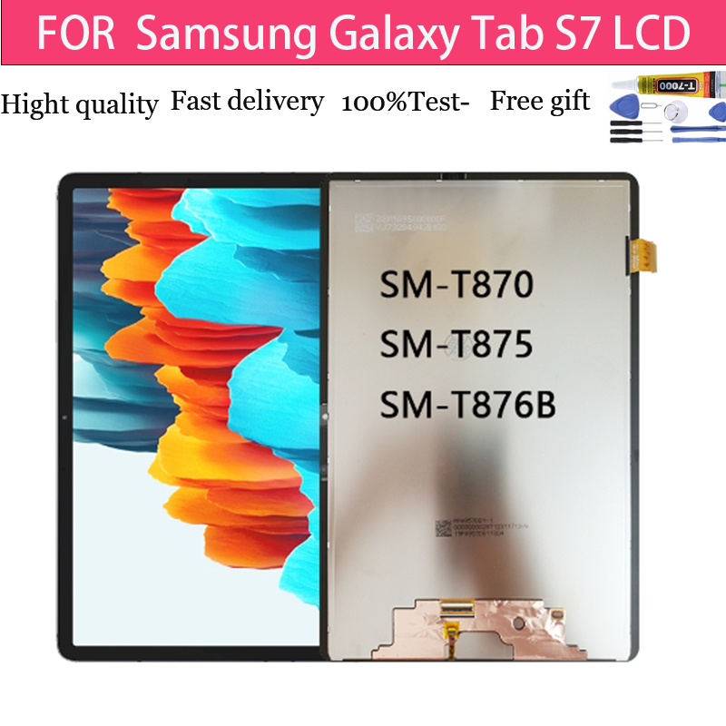 อะไหล่หน้าจอสัมผัส LCD แบบเปลี่ยน สําหรับ Samsung Galaxy Tab S7 SM-T870 ...