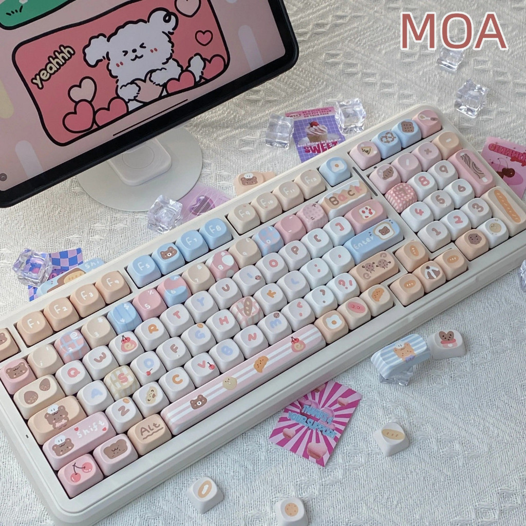 123/142 คีย์ ไดอารี่เบเกอรี่ Keycaps ROA/Cherry ความสูง PBT วัสดุ ...