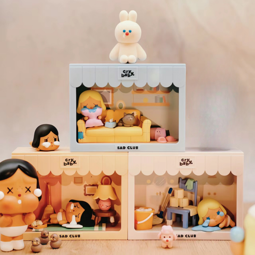 ของแท ้ 】POPMART CRYBABY Sad Club Series ของขวัญเครื ่ องประดับตุ ๊ กตา ...