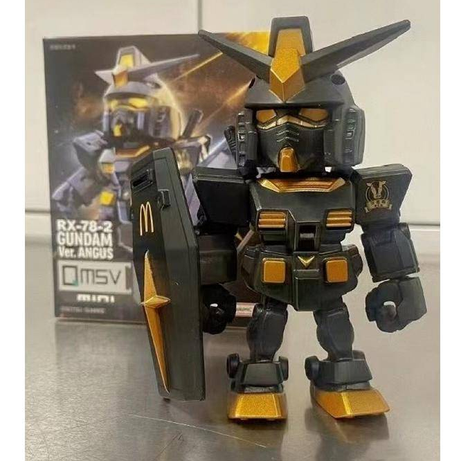 โมเดลกันดั้ม Bandai Black Gold 2023 McDonald's Angus Set meal co ...