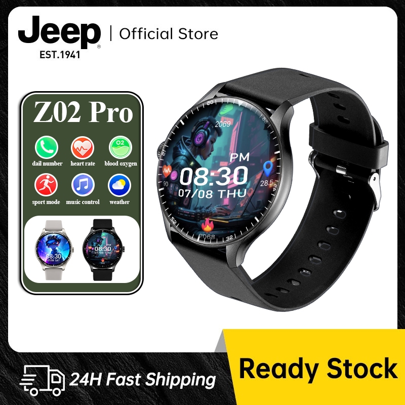 Jeep Z02 Pro Smart watch หน้าจอ1.53" เมนูไทย วัดออกซิเจนในเลือด นับก้าว วัดชีพจร โทรผ่านบลูทูธ ...