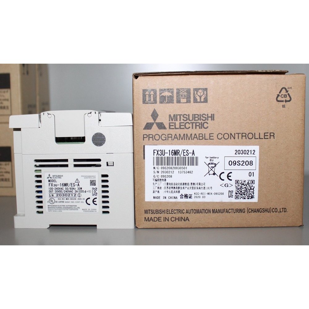 Mitsubishi plc ตัวควบคุม FX3U-16MT ES-A 32MR 48MT 64MR 80MT 128MR ES-A FX3U-16MR ES-A FX3U-32MR ...