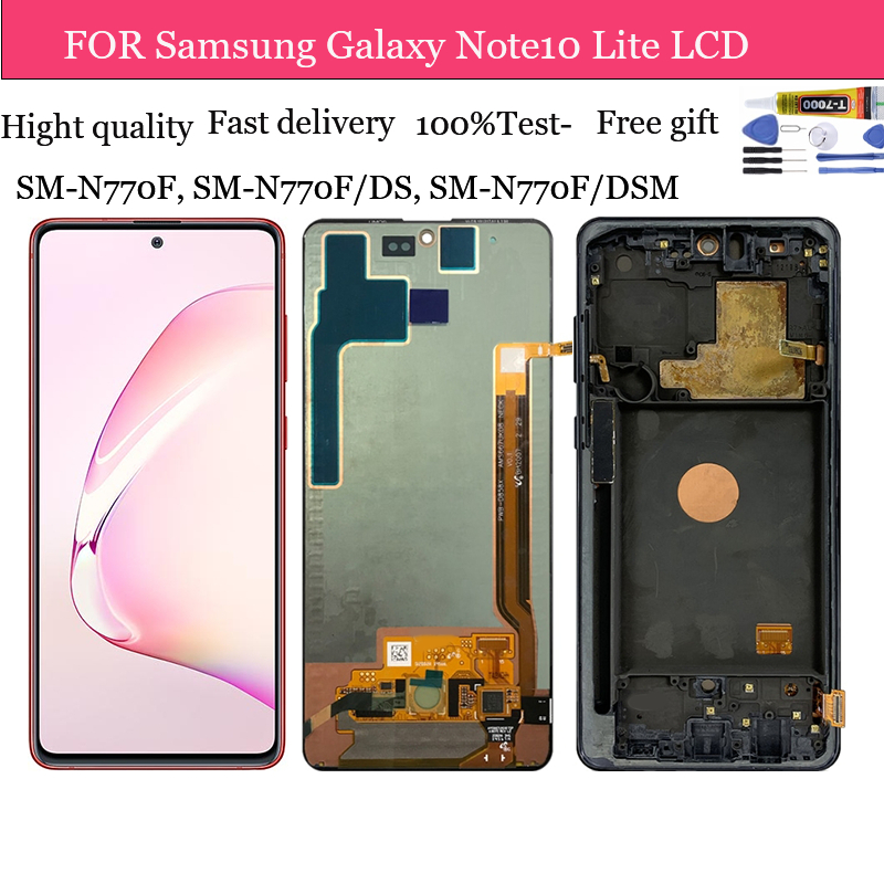 Original AMOLED สําหรับ Samsung Galaxy Note 10 Lite จอแสดงผล LCD หน้าจอ ...