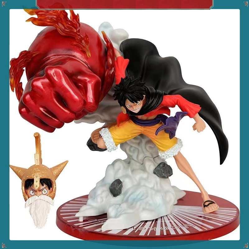 โมเดลฟิกเกอร์ One Piece Lion Luffy Thunder God Ani Luffy Three-speed ...
