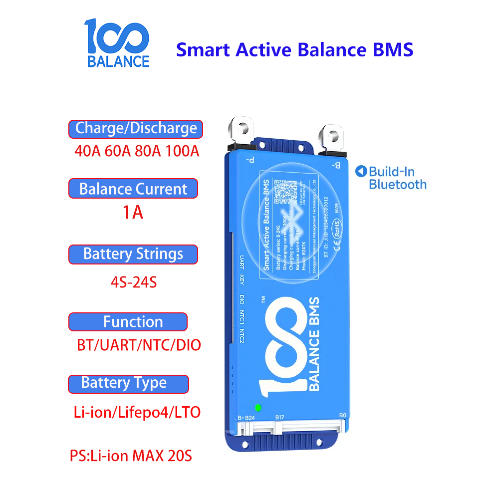 DALY JHB smart Active Balance bms 40-150A 4-8S 8-17S 8-24S BMS บอร์ด ...