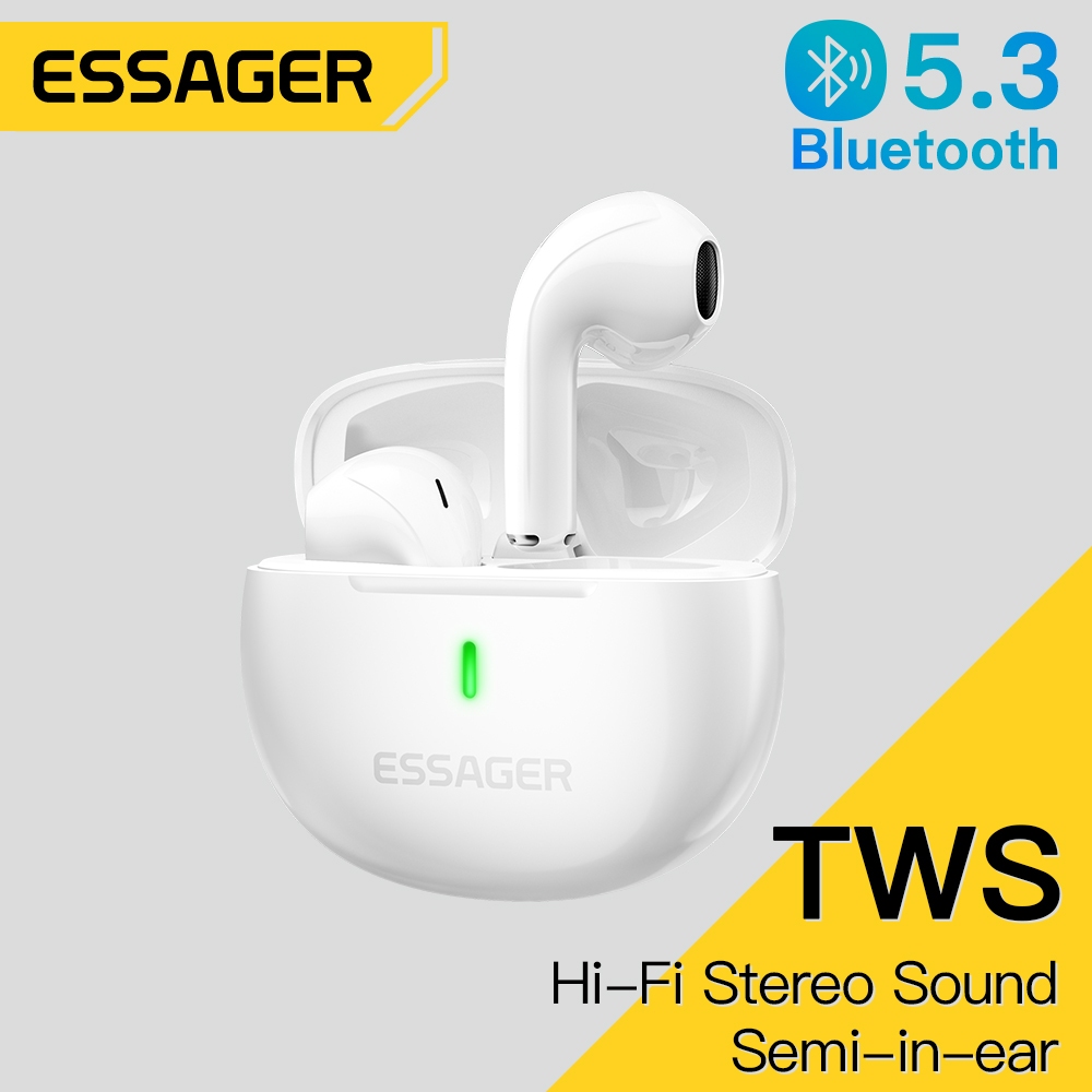 Essager TWS 5.3 หูฟังบลูทูธไร้สาย BT สเตอริโอ สําหรับอะแดปเตอร์ครึ่งหู | Shopee Thailand