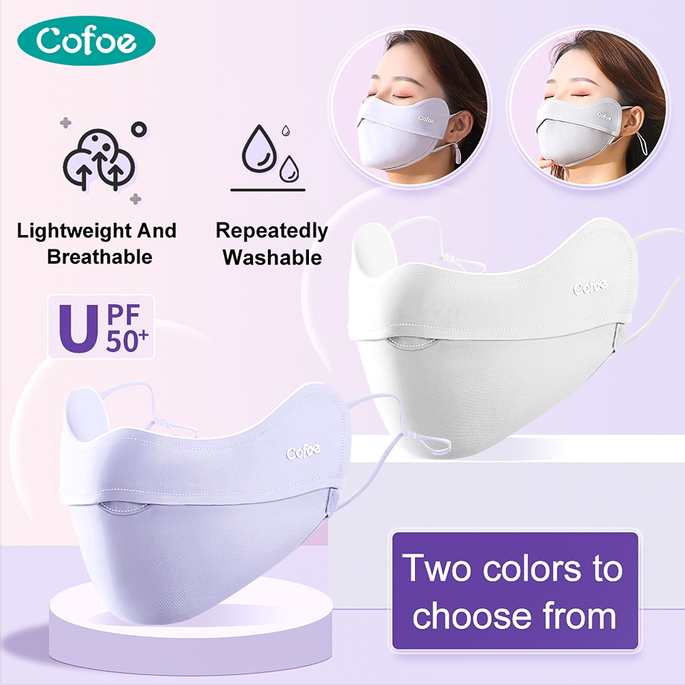 Cofoe หน้ากากกันแดด UPF50+ ผ้าเรยอน ป้องกันรังสียูวี ป้องกันรังสีอัลตราไวโอเลต ขนาดใหญ่ สําหรับ ...