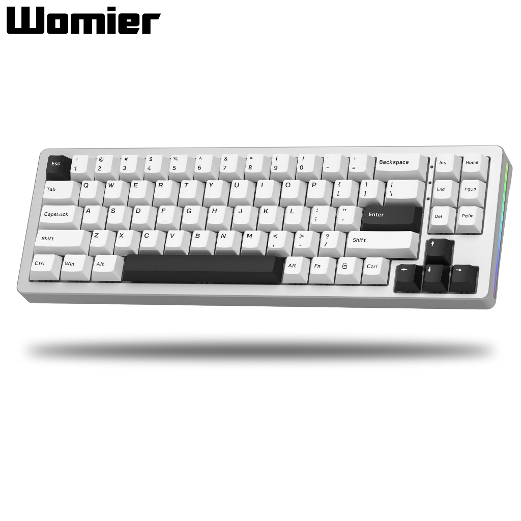 Womier S-K71 คีย์บอร์ดเกมมิ่งไร้สาย บลูทูธ 2.4G 75% มีสาย และปะเก็น RGB | Shopee Thailand