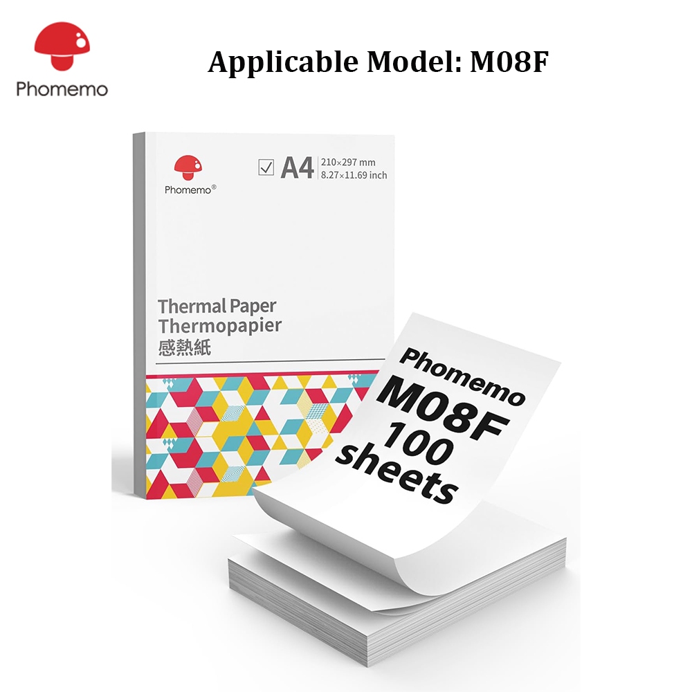 Phomemo กระดาษพิมพ์ความร้อน ขนาด A4 สําหรับเครื่องพิมพ์ M08F M832 M833 M834 M835 P831 | Shopee ...