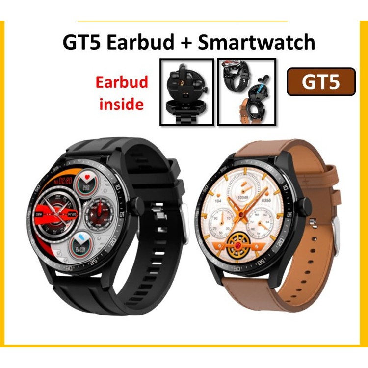 Gt5 Buds 2-in-1 สมาร์ทวอทช์ เชื่อมต่อบลูทูธ ลดเสียงรบกวน วัดอัตราการ ...