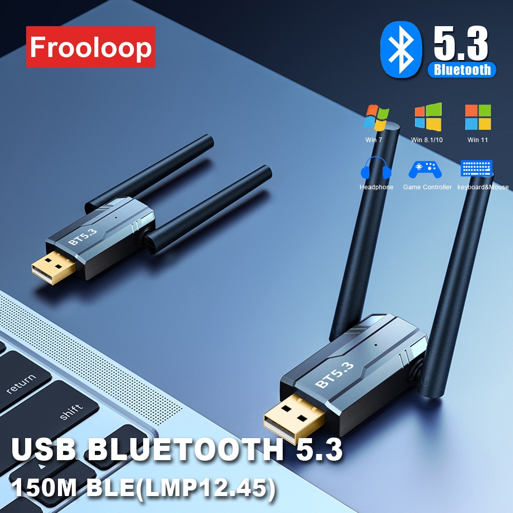 อะแดปเตอร์รับส่งสัญญาณเสียงบลูทูธไร้สาย 5.3 EDR BLE Dongle เสาอากาศคู่ ระยะไกล 150 เมตร | Shopee ...