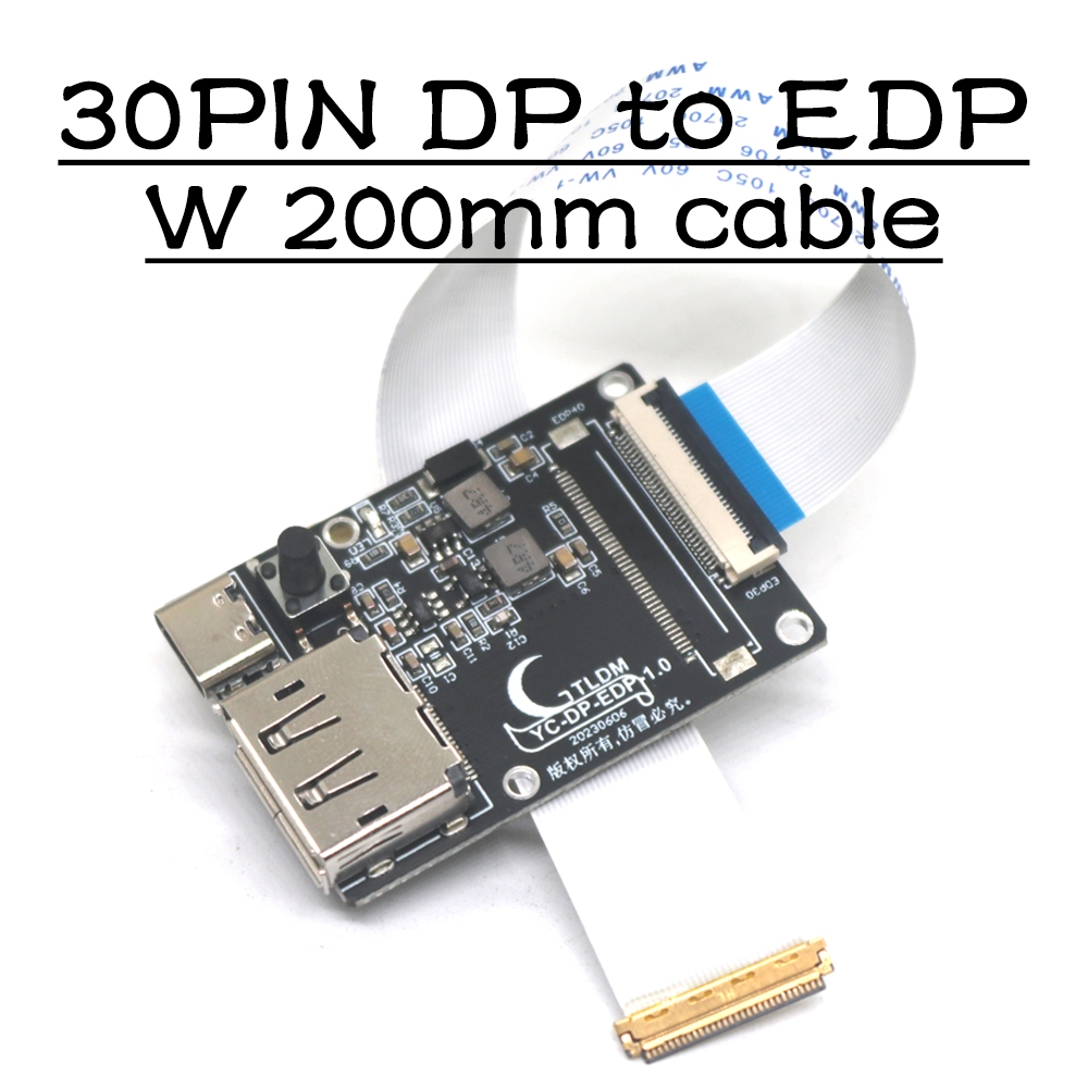 บอร์ดอะแดปเตอร์สัญญาณ 30pin 40pin DP เป็น EDP TYPEC EDP EDP 4k 8K 120HZ สําหรับหน้าจอแสดงผล LCD ...