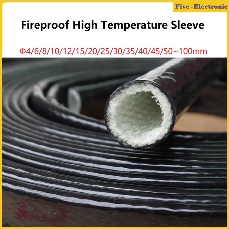 Diameter 4mm~30mm Black Fireproof High Temperature Casing Silicone ...