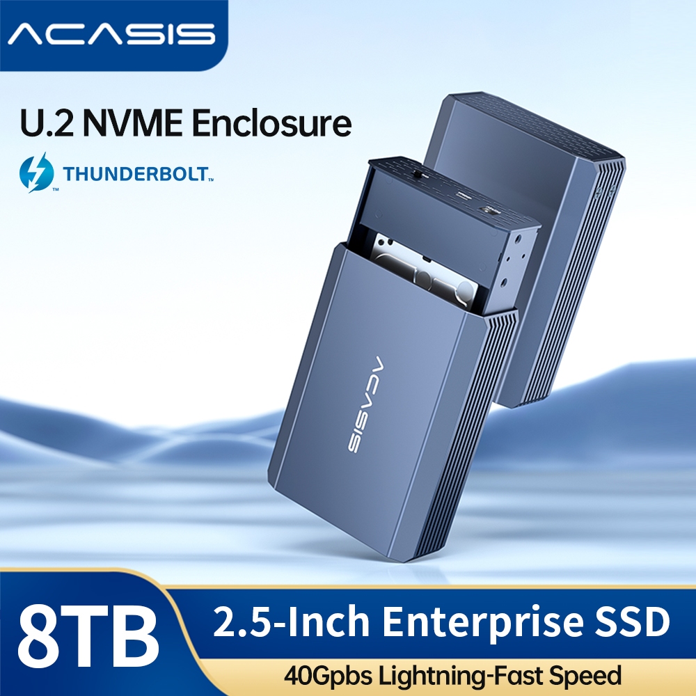 Acasis Thunderbolt 3,USB4.0,40Gpbs กล่องฮาร์ดไดรฟ์ภายนอก U.2 NVME SSD ...