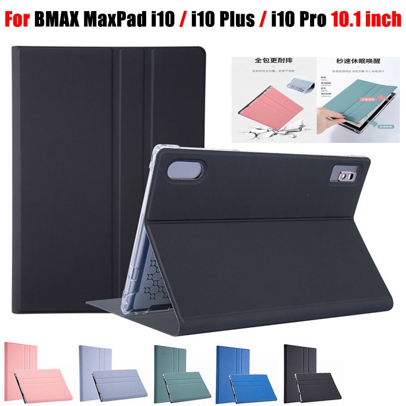 สําหรับ BMAX MaxPad i10 Plus 10.1 นิ้วหนัง PU Ultra-thin Skin-sensing Stand Flip Cover BMAX ...