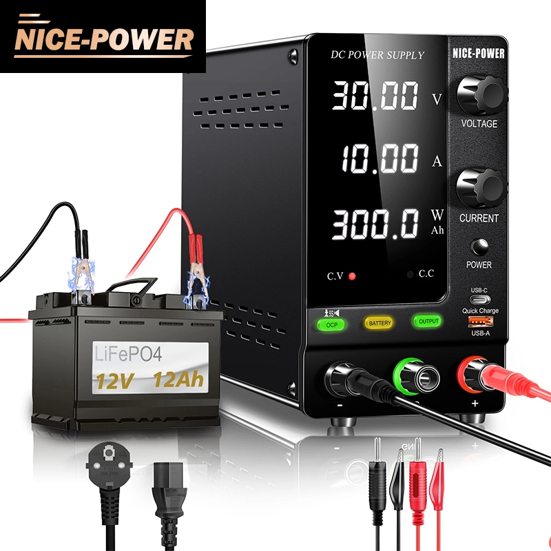 Nice-power เครื่องจ่ายไฟ DC Power Supply พาวเวอร์ซัพพลาย DC ชาร์จเร็ว ปรับได้ พร้อมพอร์ต USB ...