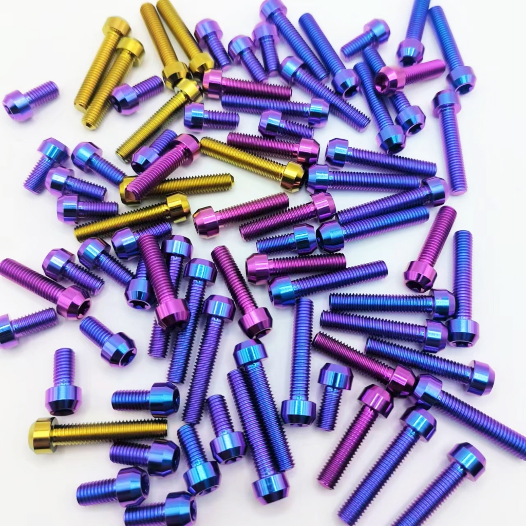 สกรูหัวคอลัมน์ TC4/GR5 ไทเทเนียม M4 M5 สําหรับรถจักรยานยนต์ | Shopee Thailand