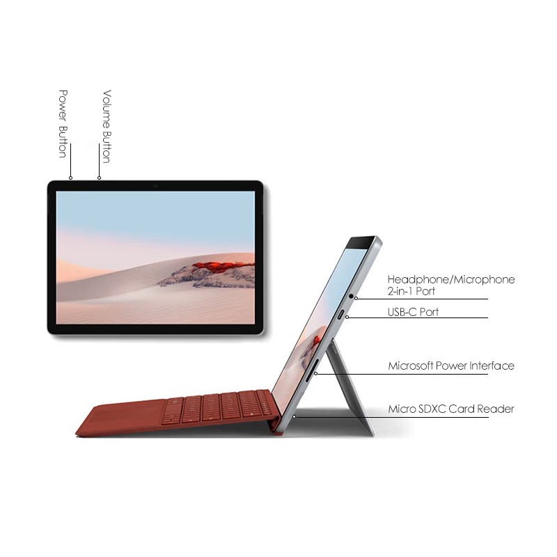 Microsoft Surface Go1 Go2 Go3 แล็ปท็อป 2-in-1(Win10 หรือ win11 ระบบ)Intel Pentium Gold 4415Y ...