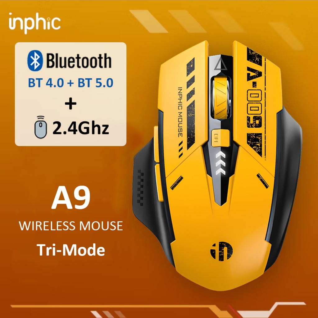 Inphic A9 Bluetooth Mouse เมาส์เกมมิ่งไร้สาย บลูทูธ 2.4G โหมดสามโหมด ...