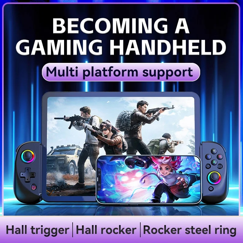 เกมแพดควบคุมเกม D8 พร้อมเทอร์โบ 6 แกน Gyro สั่นสะเทือน สําหรับ Android iOS Switch PS3 PS4 ...