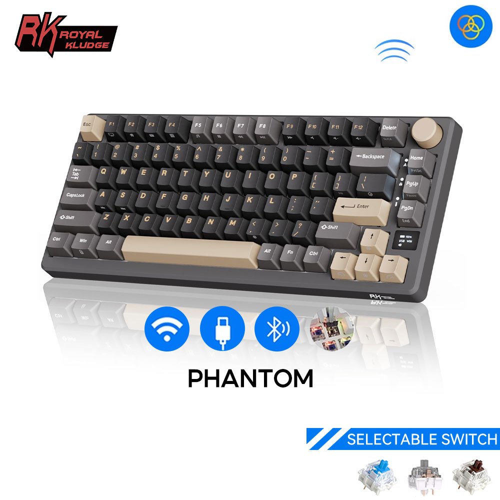 Rk ROYAL KLUDGE RKM75 ปะเก็นคีย์บอร์ดไร้สาย 81 คีย์ | Shopee Thailand