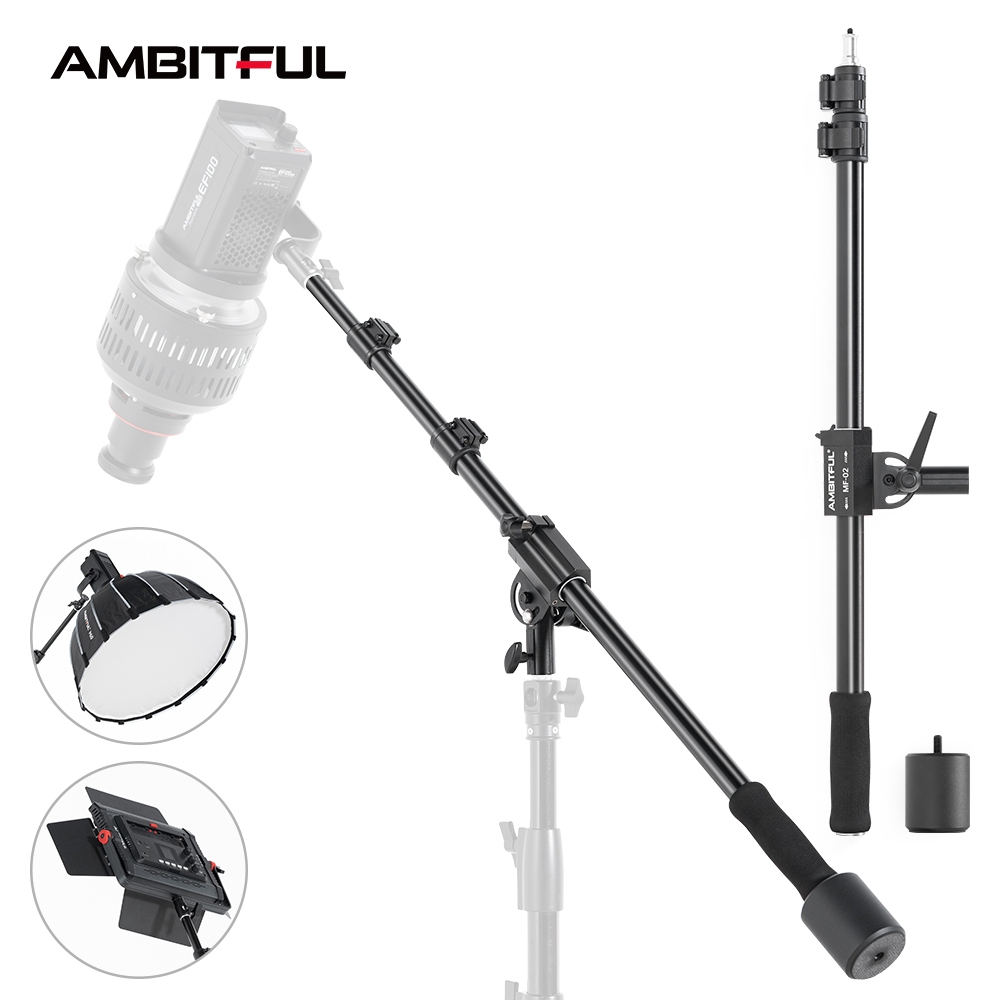 Ambitful MF-02 แขนบูมไฟ LED อลูมิเนียม 70-175 ซม. สําหรับถ่ายภาพสตูดิโอ ...