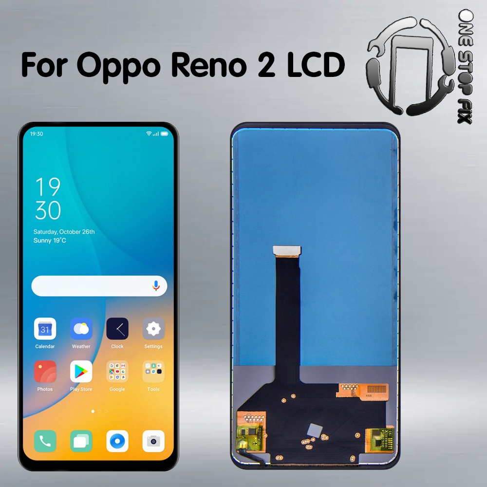 อะไหล่หน้าจอสัมผัสดิจิทัล LCD 6.5 นิ้ว Reno2 AMOLED สําหรับ OPPO Reno 2 ...