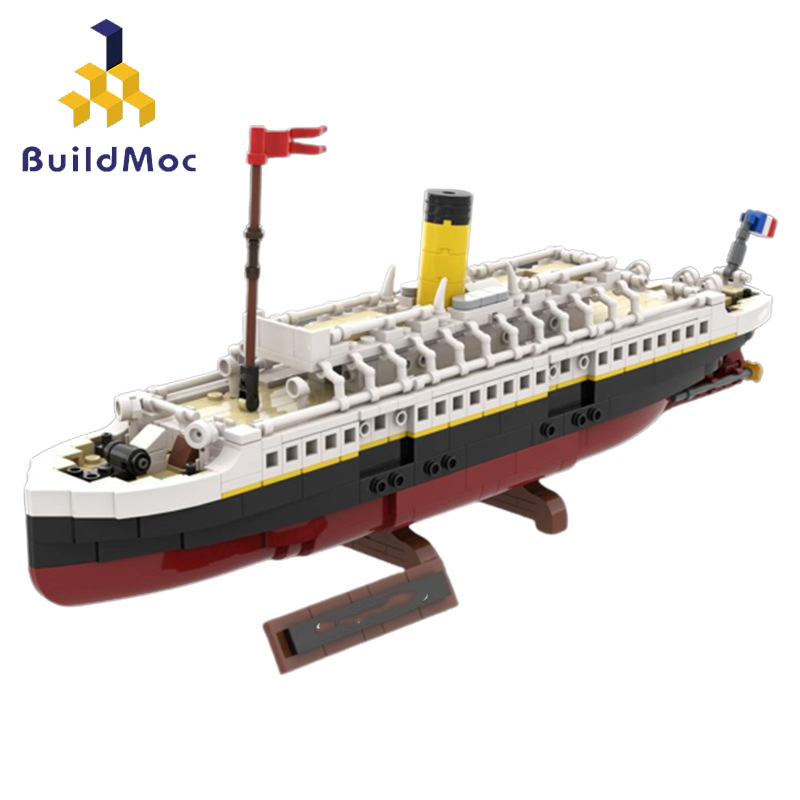 Buildmoc Titanic เรือสีขาว Starship Nomad Building Blocks ของขวัญ ...