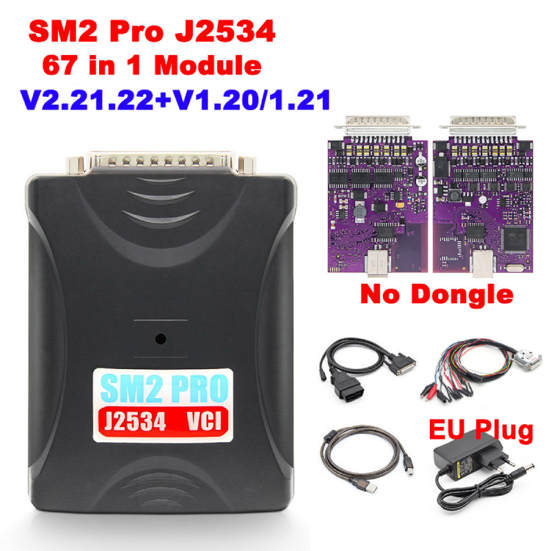 【สินค้าคงคลังท้องถิ่น】ดองเกิลโปรแกรมเมอร์ SM2 PRO V2.21.22 V2.21.21 J2534 1.20 & 1.21 12V 24V ...