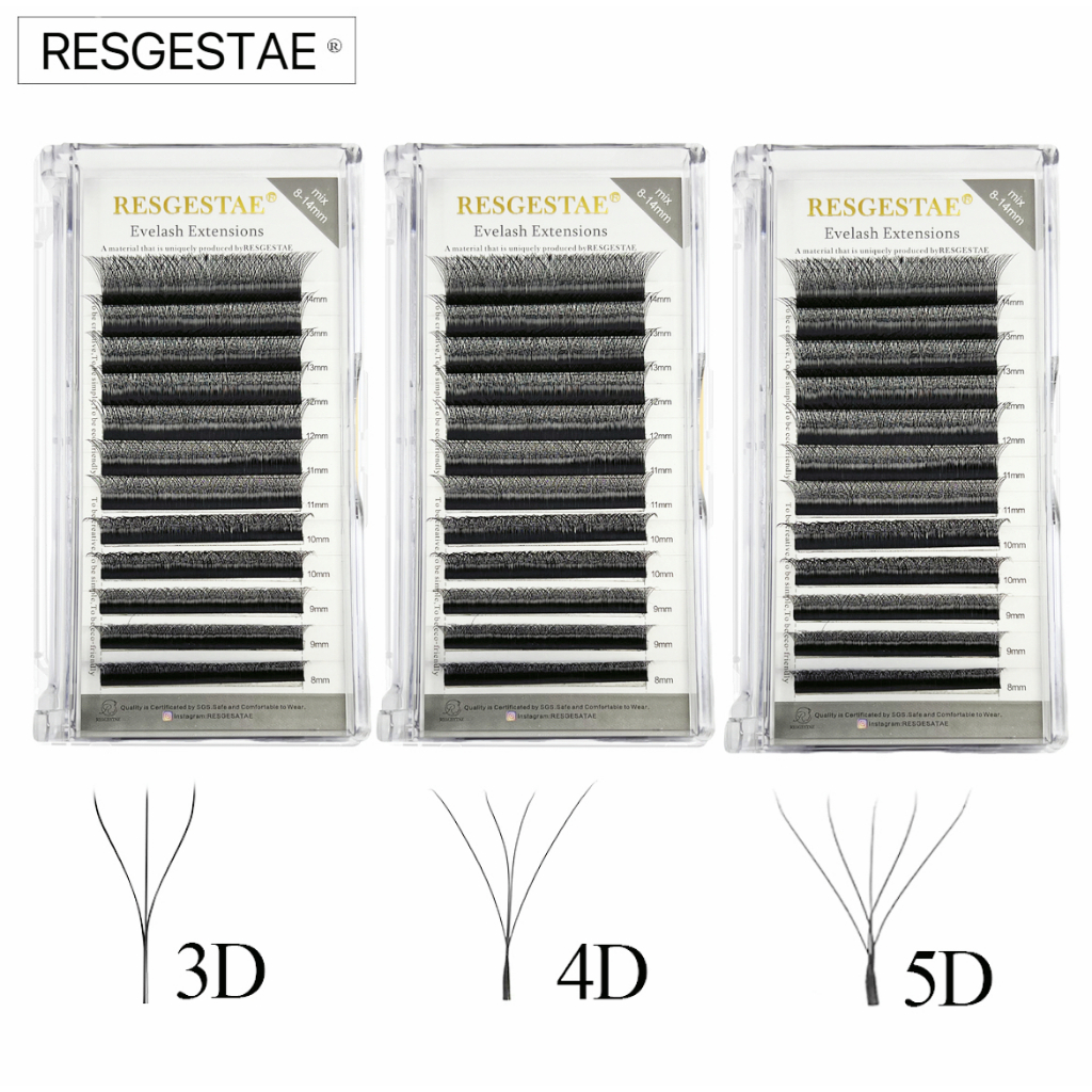 ความหนาของขนตาปลอม 0.07 มม. โค้ง C / D W รูปร่างขนตา 3D / 4D / 5D ...
