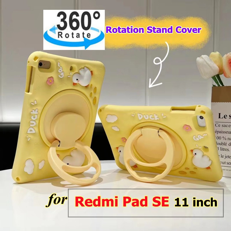 Redmi Pad SE Case 11 inch 2023 Soft Rubber Squeeze Cute Duck Kids ...