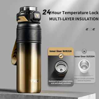 Tkk SUS-316 กระติกน้ําร้อน ขวดน้ํา ความจุขนาดใหญ่ ฉนวนกันความร้อน แบบพกพา พร้อมสายชา และฟลิตเตอร ...