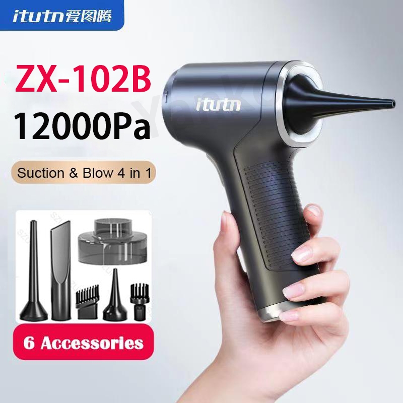 Itutn มอเตอร์เครื่องดูดฝุ่นไร้สาย ZX-102B 12000Pa 4 in 1 สําหรับบ้าน รถยนต์ กลางแจ้ง | Shopee ...
