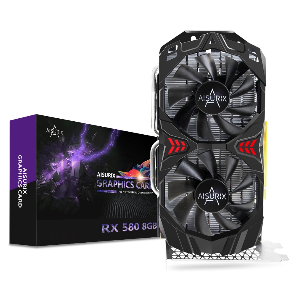 Aisurix RX580 การ์ดจอ 8GB AMD Radeon GDDR5 256 BIT 2048SP RX580 VGA ...