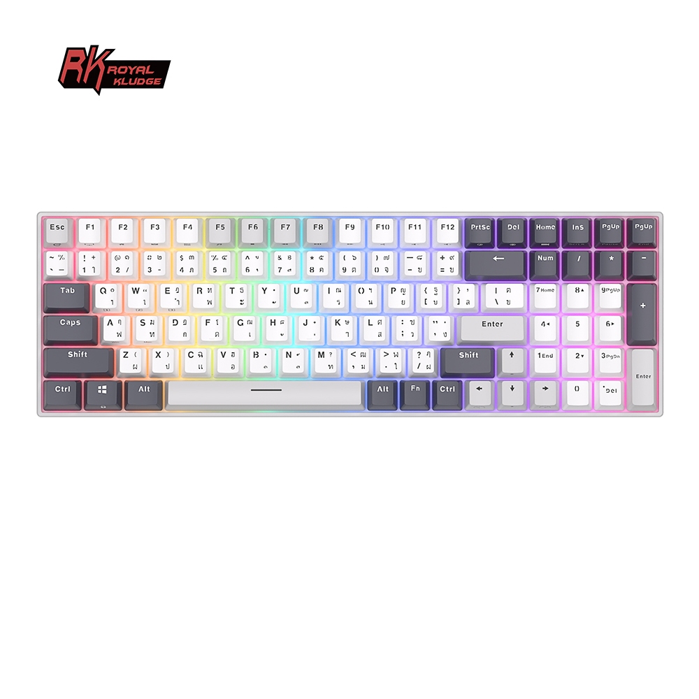 Rk ROYAL KLUDGE RK100 คีย์บอร์ดเกมมิ่งไร้สาย ฟูลไซซ์ 100 คีย์ | Shopee ...
