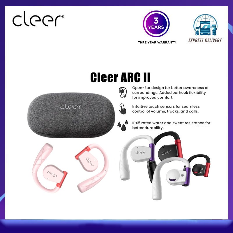 Cleer ARC II หูฟังบลูทูธไร้สาย แบบเปิดหู สําหรับเล่นกีฬา | Shopee Thailand