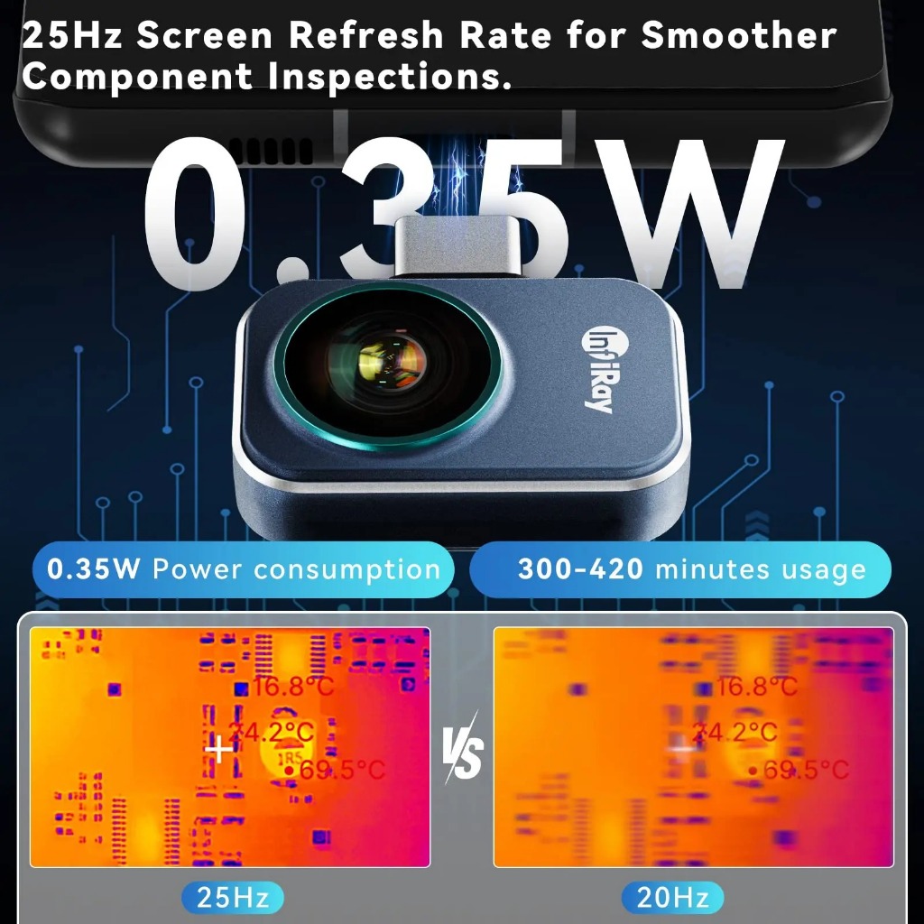Infiray Xinfrared P2 PRO กล้องอินฟราเรดอุตสาหกรรม PCB การตรวจจับพื้น ...